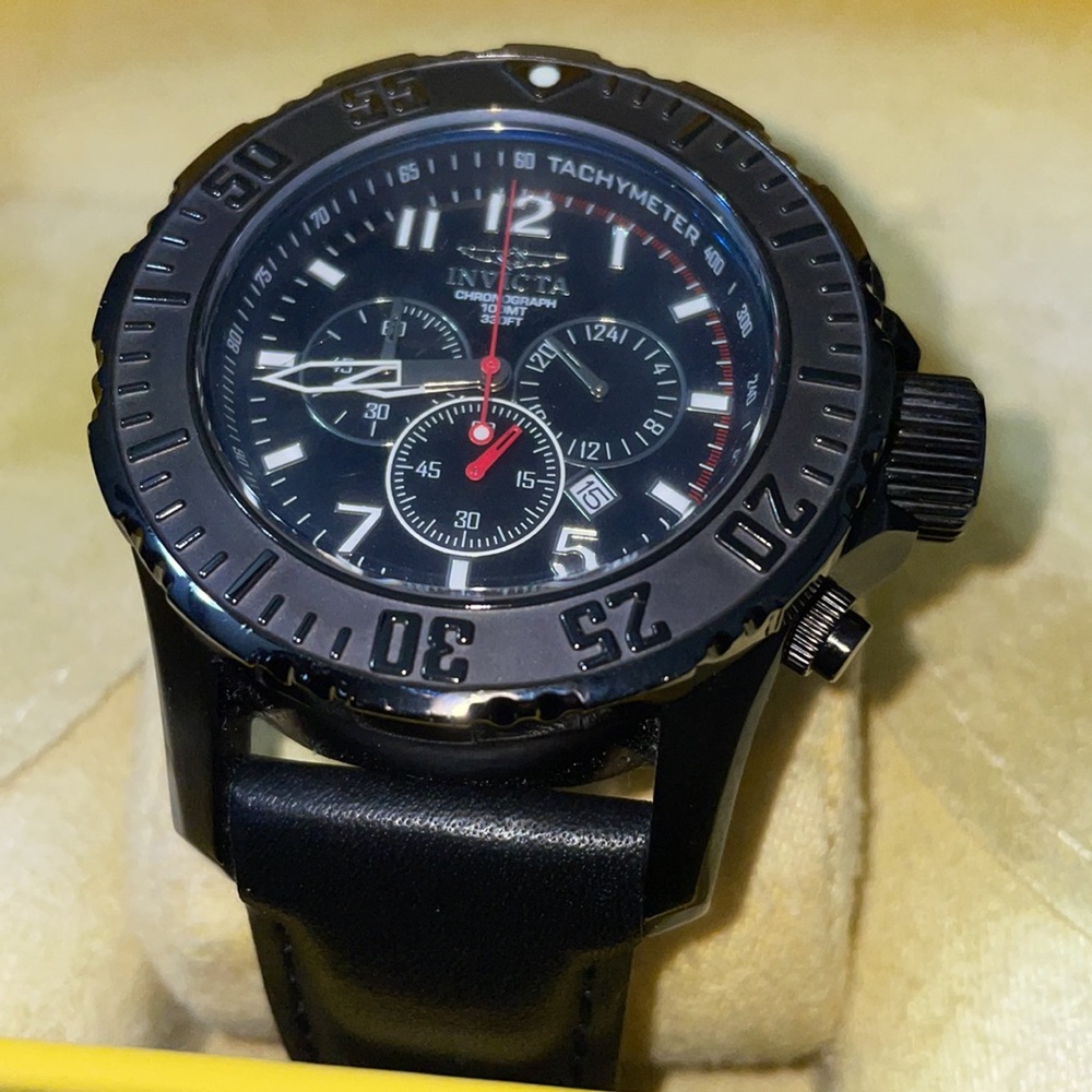Invicta Chronograph Gunmetal Ion-Plated Watch - Gem